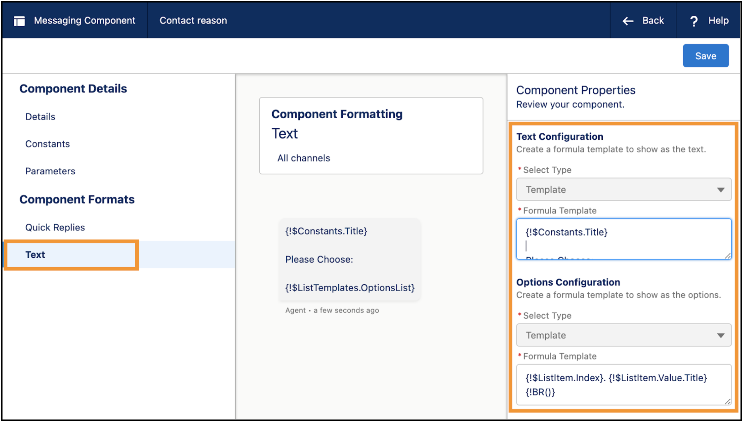 Customizing Messaging Components With Formula Templates