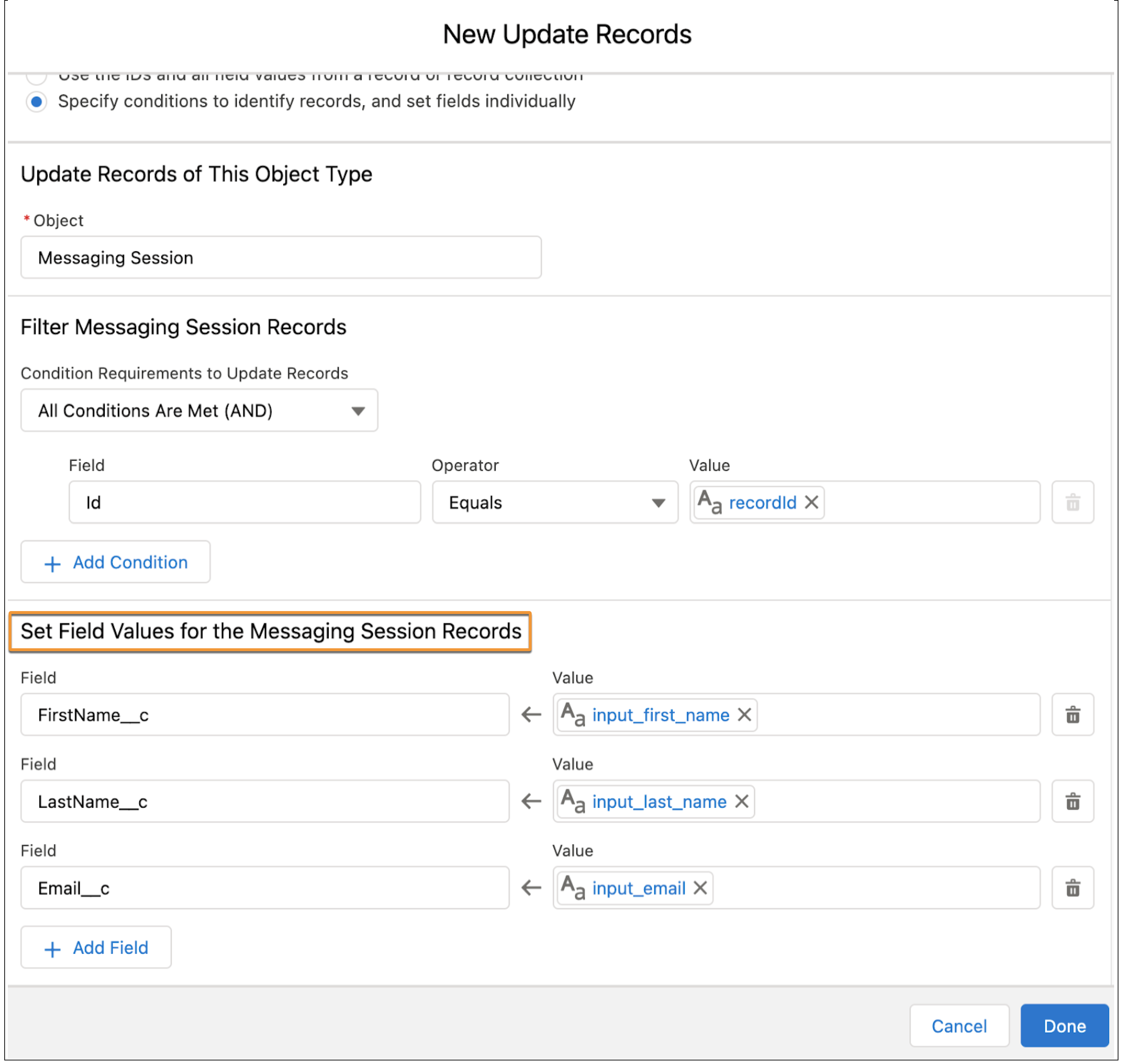 Map Pre-Chat Values in Omni-Channel Flow