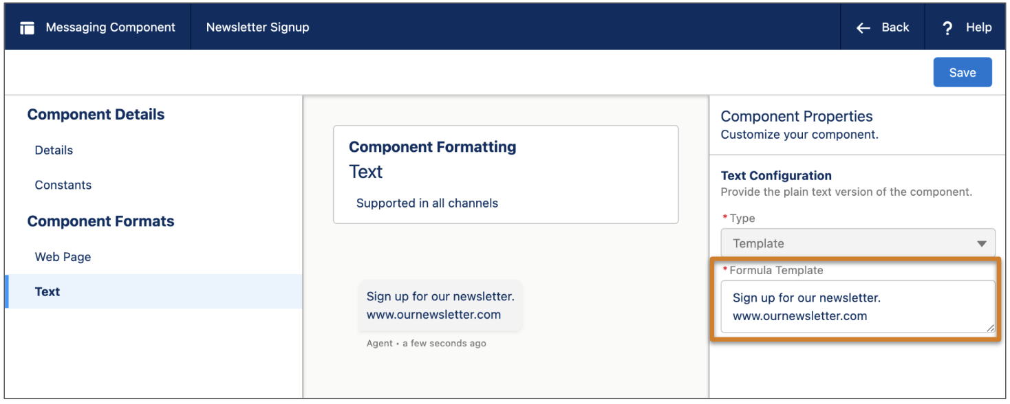 Create and Send Auto-Response Components in Messaging Sessions