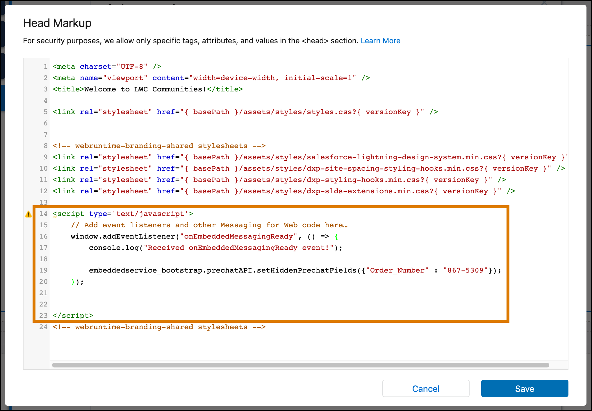 Configure a Messaging for Web Deployment in an Experience Builder or Commerce Cloud site