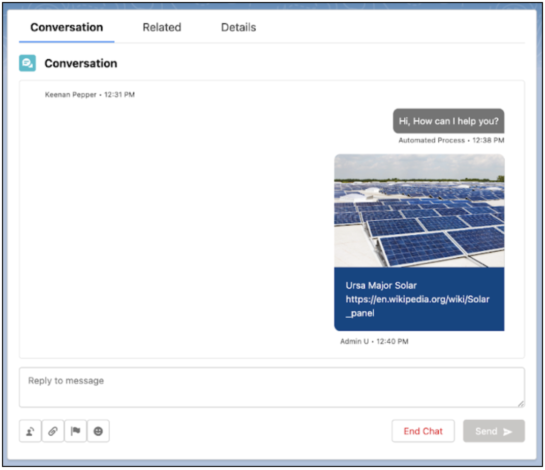 Create and Send Enhanced Links in Messaging Sessions