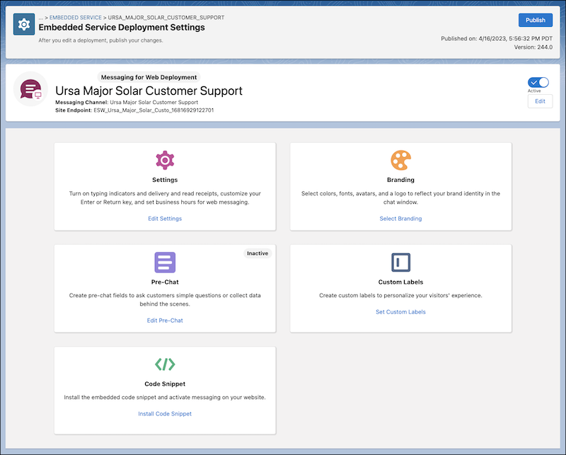 Configure a Messaging for Web Deployment