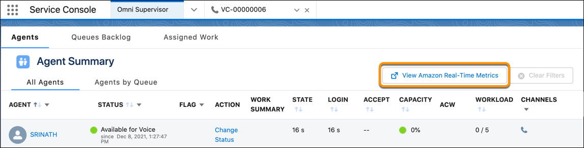 View Real-Time Metrics about Your Amazon Connect Contact Center