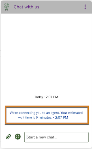 Show Customers an Estimated Wait Time in the Chat Conversation Window