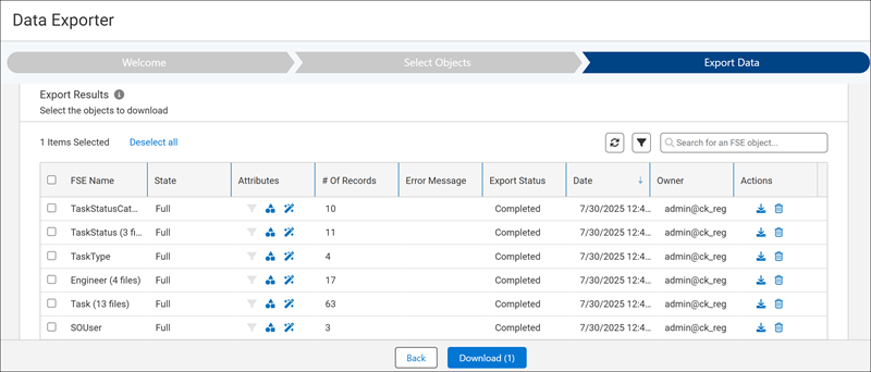 Export Results