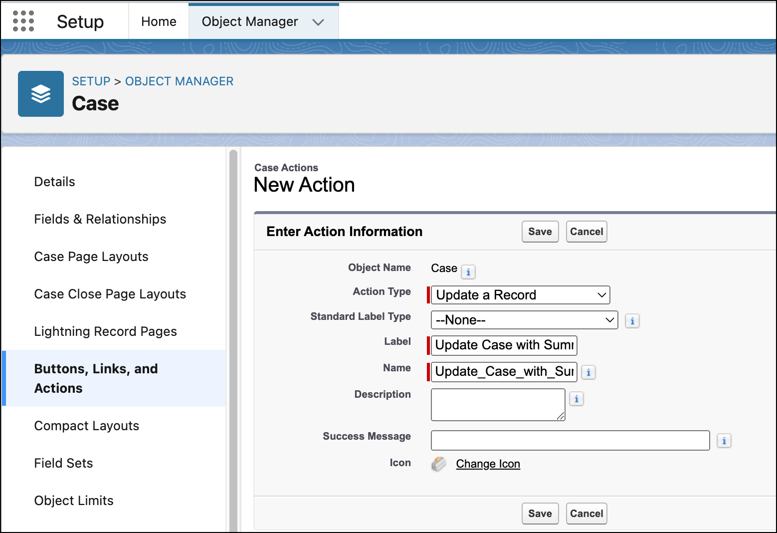 Create A Quick Action To Store The Generated Messaging Session Summaries
