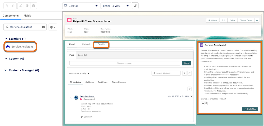 Set Up Service Assistant