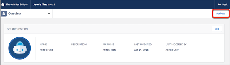 Activate or Deactivate Your Bot