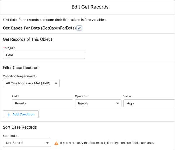 Question with Dynamic Options: Example Flow
