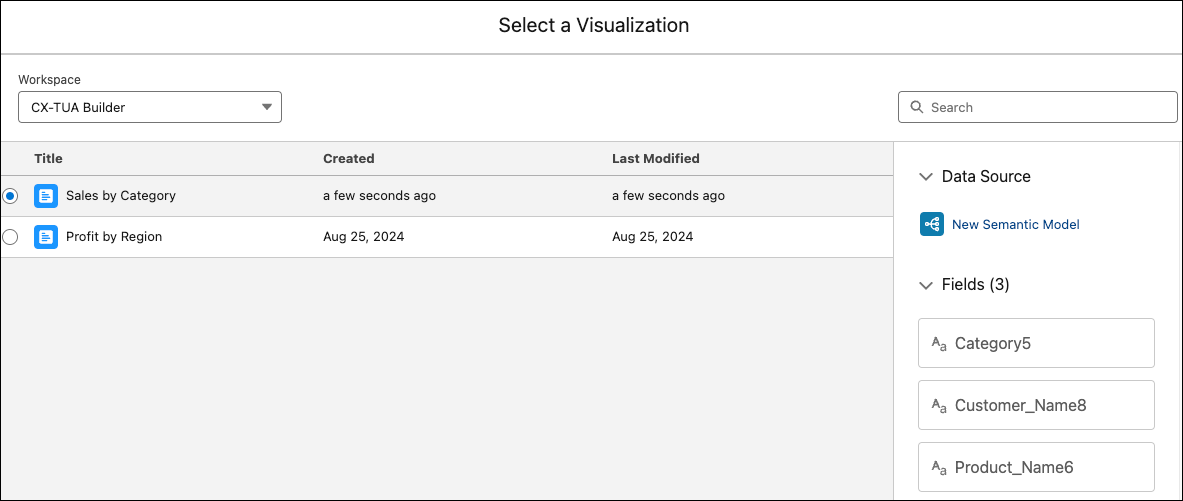 Add and Configure a Visualization Widget