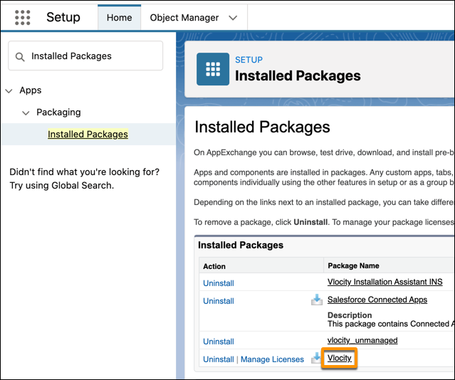 Install Managed Packages